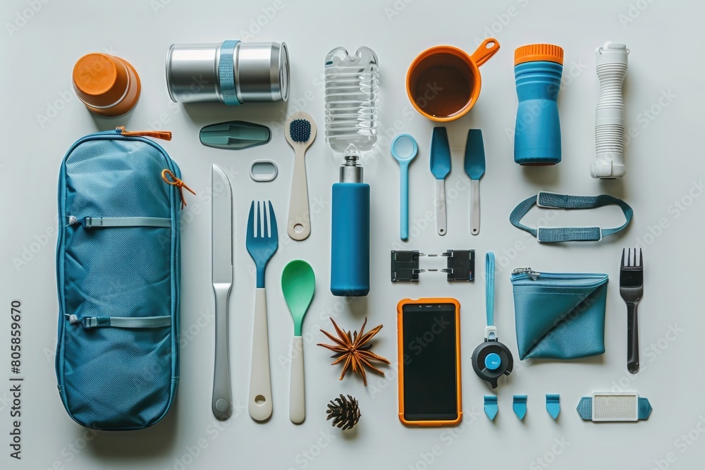 Eco-friendly travel and camping products, like biodegradable utensils ...