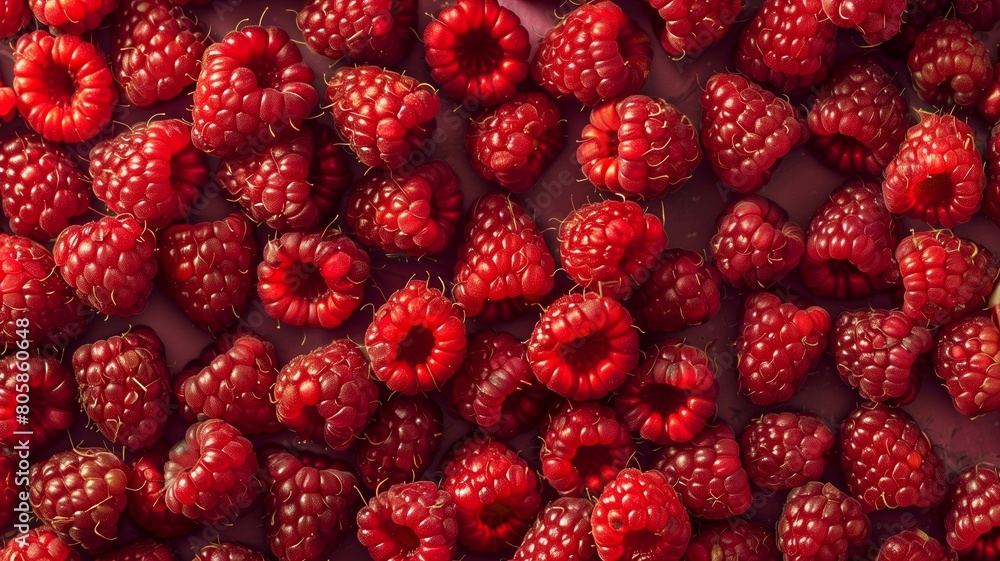 Raspberry textures top view background Stock Photo | Adobe Stock