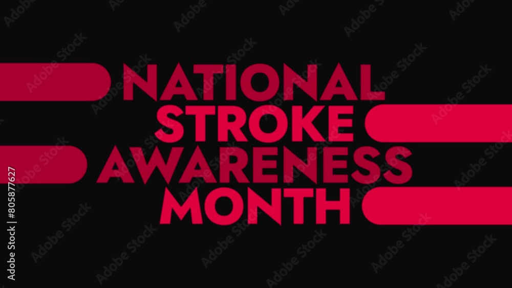 National Stroke Awareness Month colorful motion graphics seamlessly ...