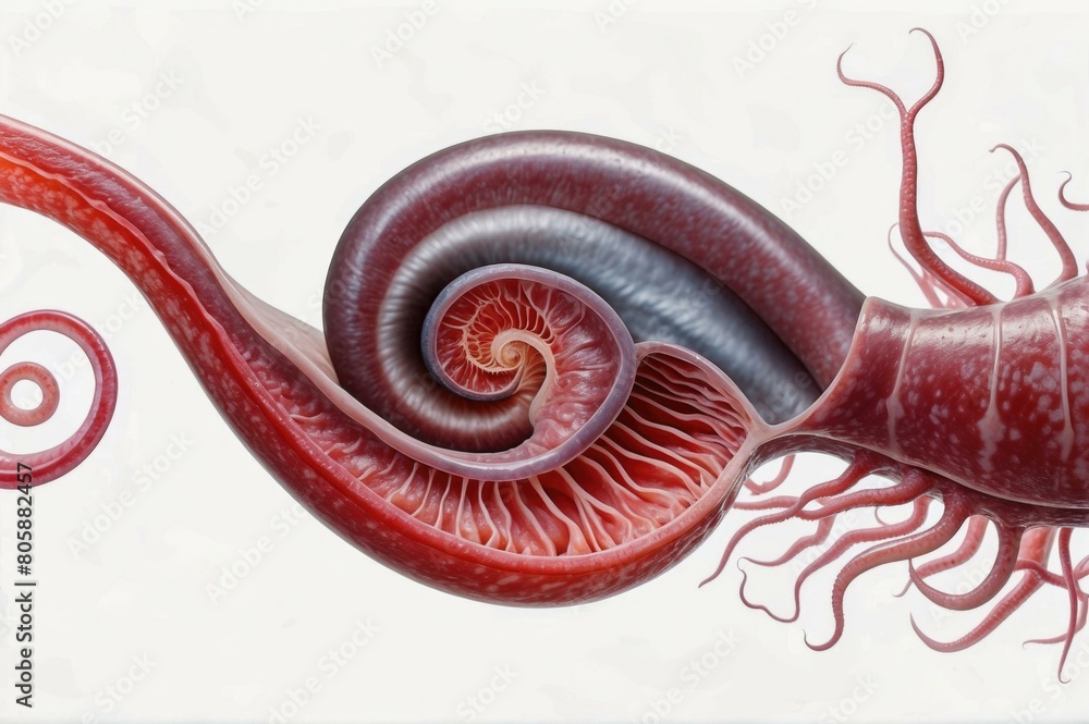 Intricate and detailed illustration of the internal organs of a ...