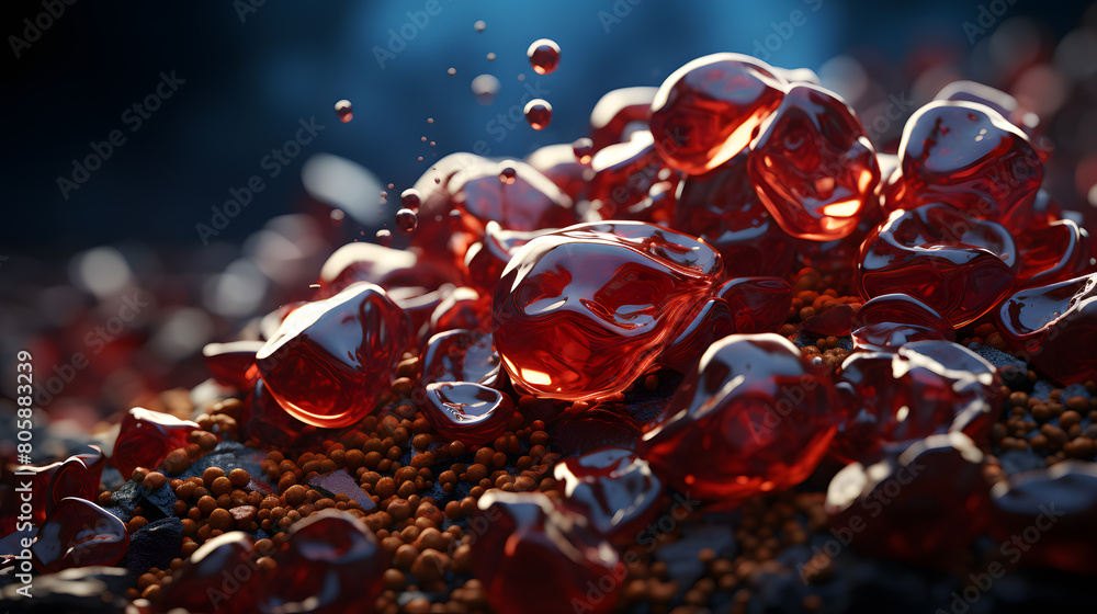 abstract concept 3d illustration visualized gallstone in the ...