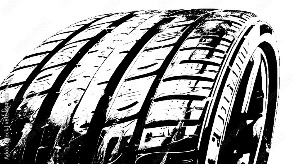 Tire tread marks, isolated wheel texture, tire marks - drift, rally ...