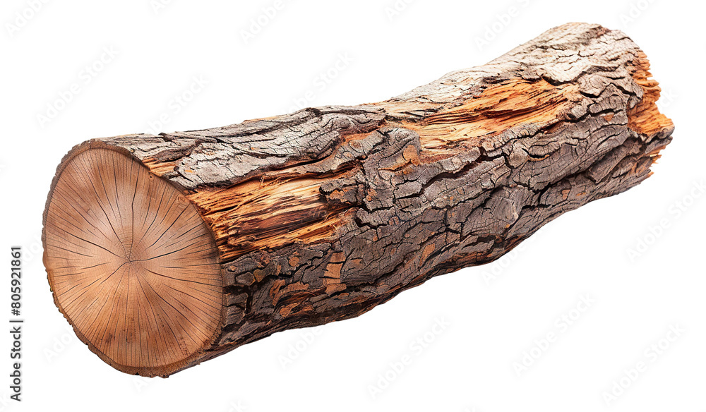 Wood log cut out Stock Photo | Adobe Stock