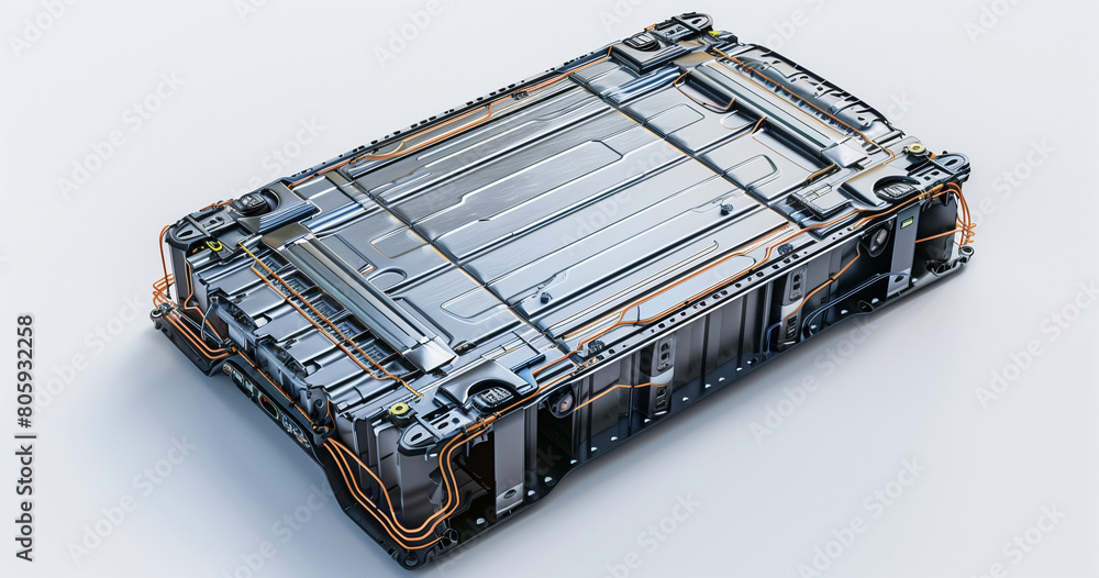 AI generated, Battery, Battery of electric vehicles, EV, High Voltage ...