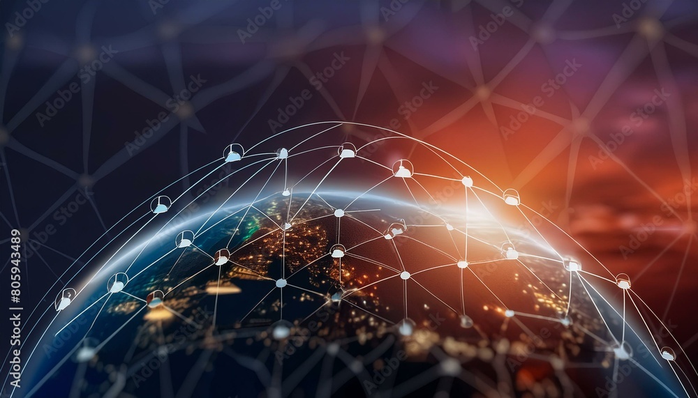 worldwide network connection, symbolizing global connectivity and ...