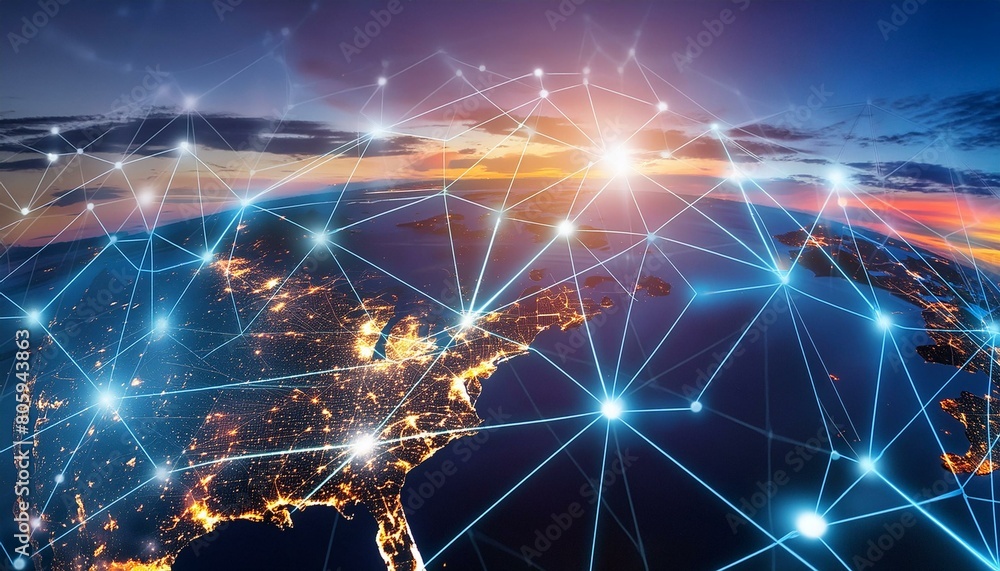 worldwide network connection, symbolizing global connectivity and ...