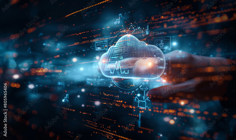 Programmer Coding Data Science Ai Cloud Computing Global Network Cyber Security Data Engineering