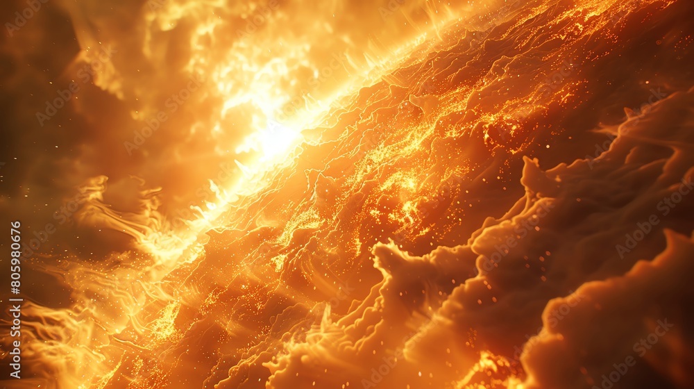 Capture the intense, fiery glow of a solar flare in a dynamic CG 3D ...