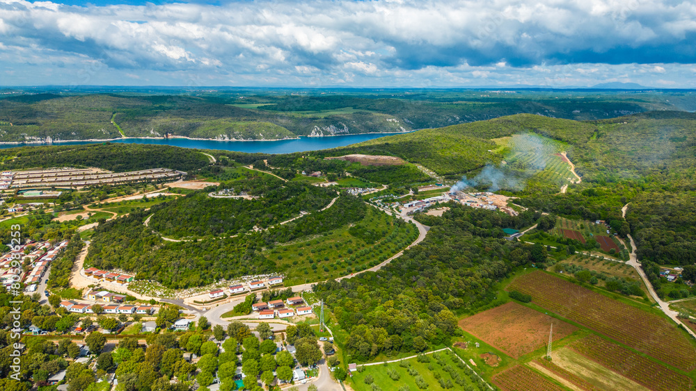 Camp Valalta reveals its expansive grounds, nestled between lush ...