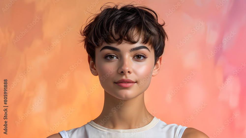 Graceful Pixie Cut for Ballet Athlete, Elegant Hairstyle on Beautiful Ballerina, Stunning Pixie ...