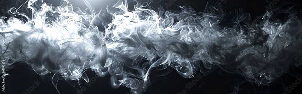 Motion effect of wind white smoke or cold air isolated on transparent ...