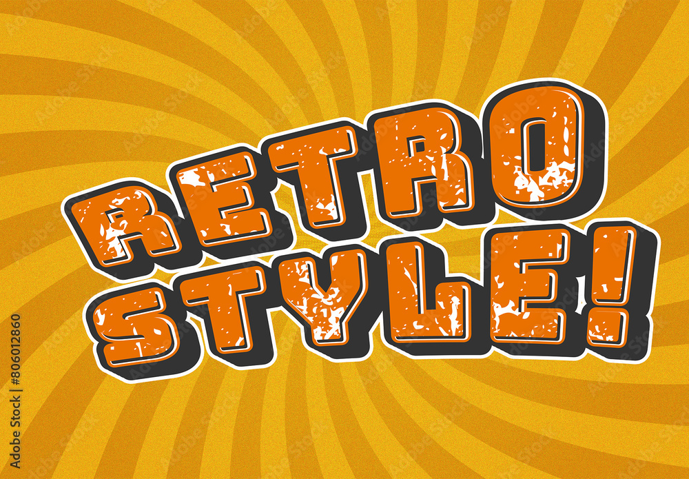 Grunge Retro Text Effect Stock Template | Adobe Stock
