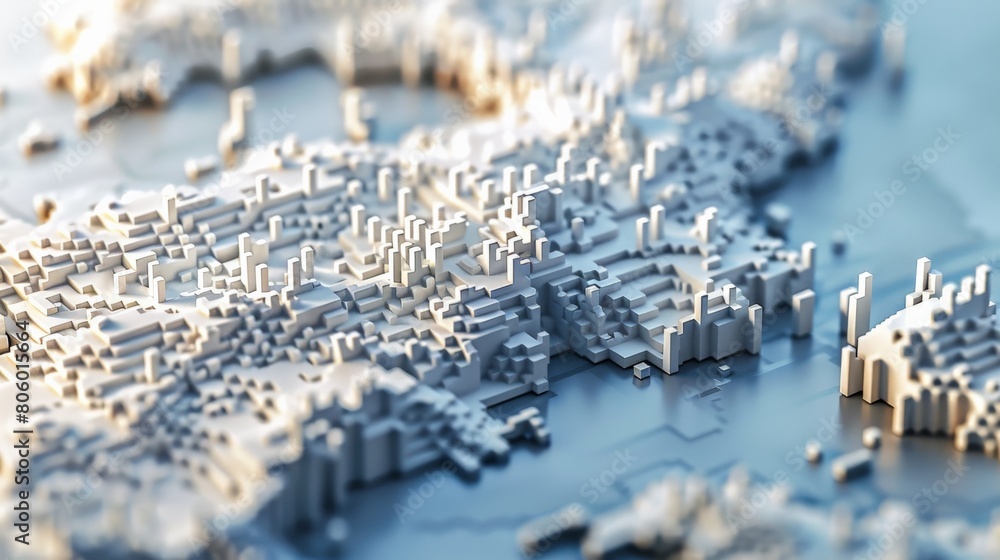 View England states Maps 3D into captivating voxel art, adding a ...