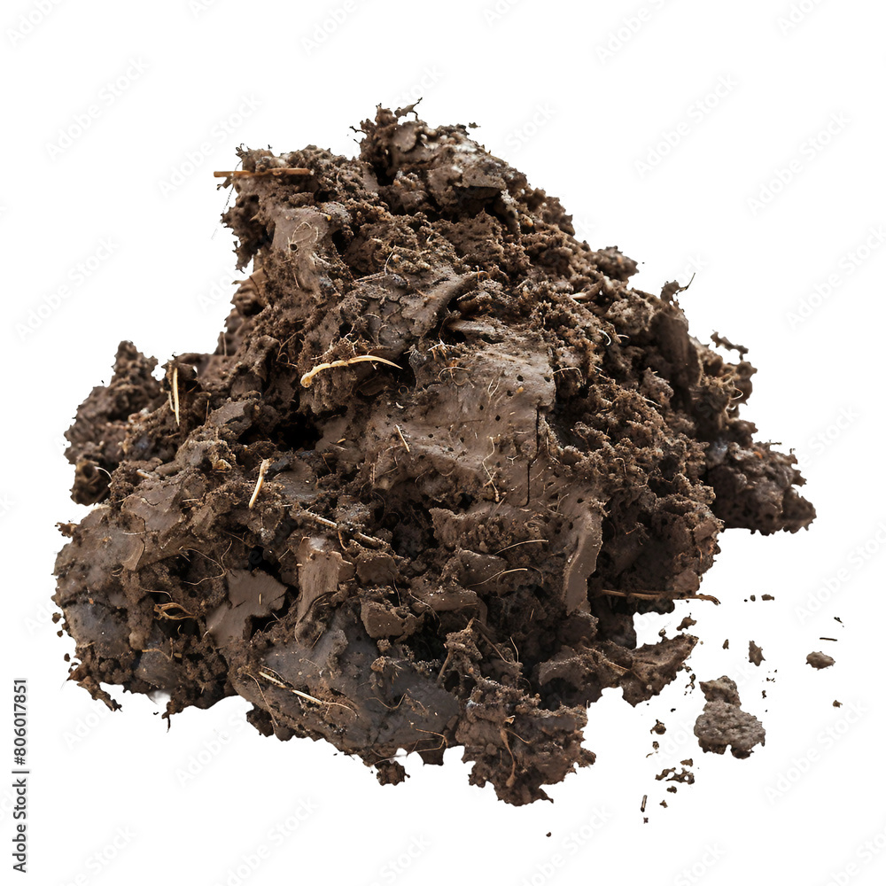Horse manure, transparent background, isolated image, generative AI ...