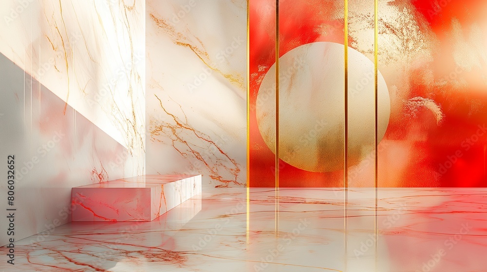 gradient background with circles and waves with abstract space deep ...