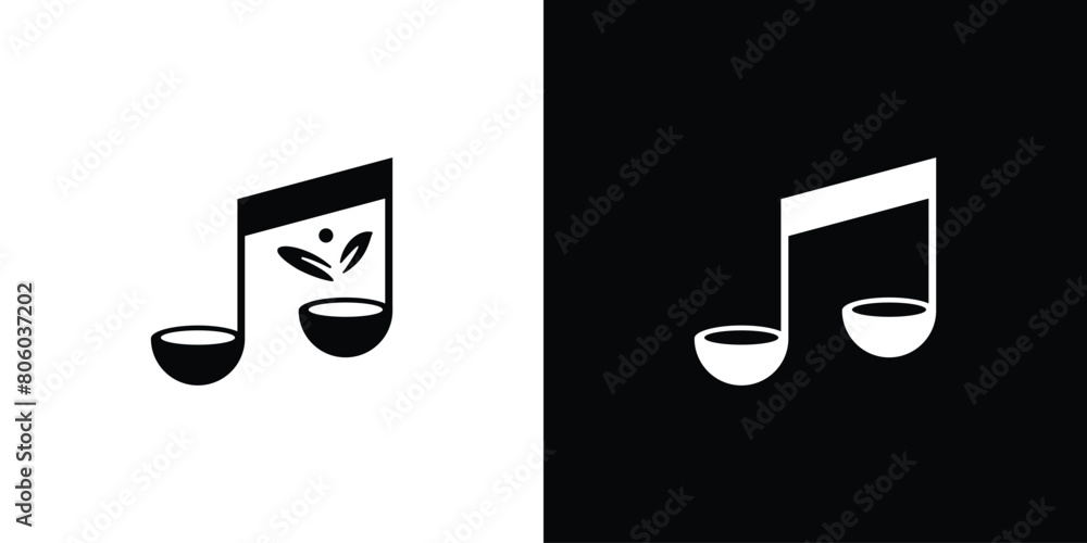 Simple Cooking with Music Logo. Home Cooking Logo Icon Symbol Vector ...