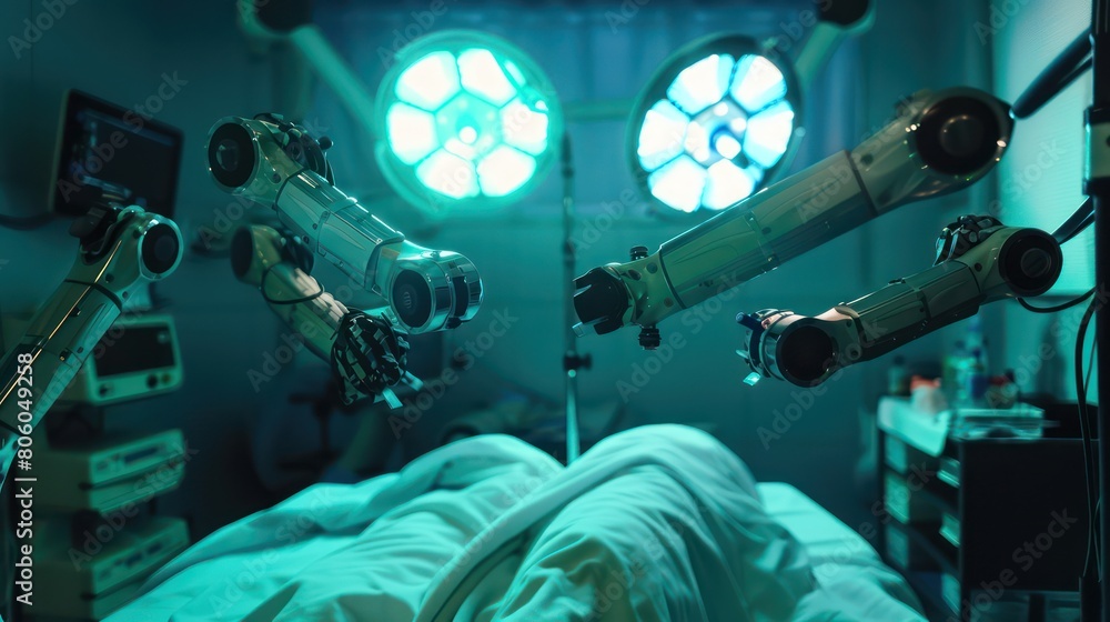 surgical laser robot arms in the operating room, future precision ...