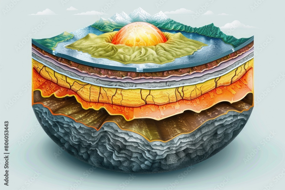 Layers of the Earth Infographic - From Core to Exosphere, Exploring the ...