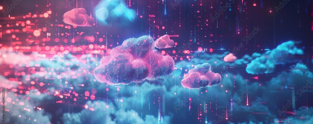 Visualize the flow of data through networks and cloud servers ...