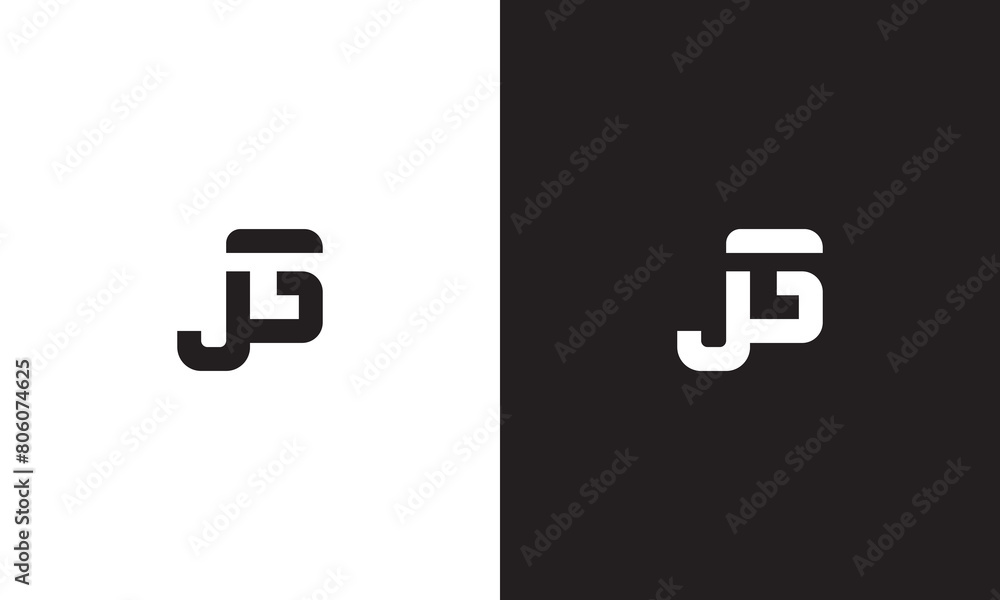 JG logo, monogram unique logo, black and white logo, premium elegant ...