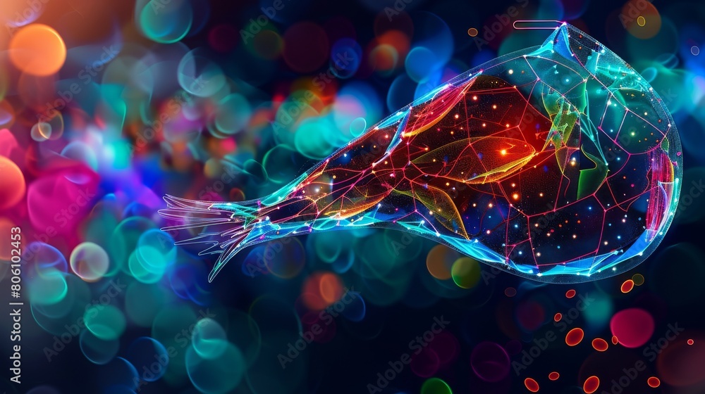 Artistic representation of the liver and gallbladder with flowing bile ...