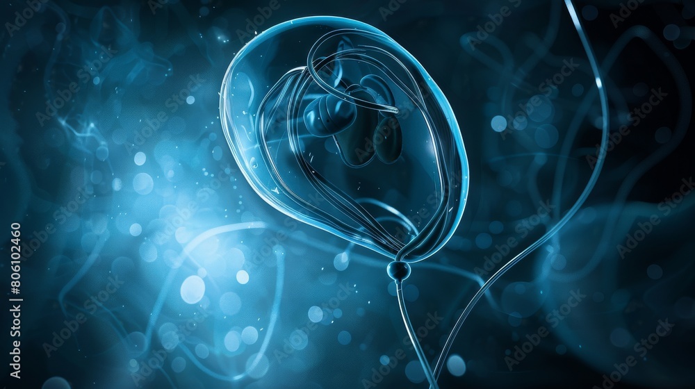 Artistic representation of the bladder as a water balloon, using ...