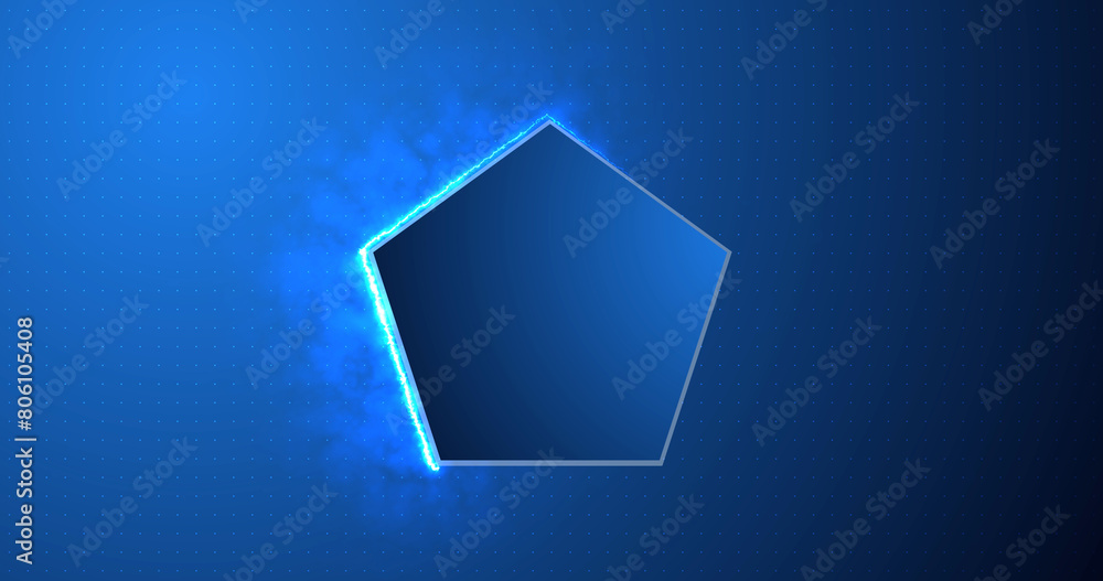 Cool-looking screen-loading smartphone booting animation of a pentagon ...