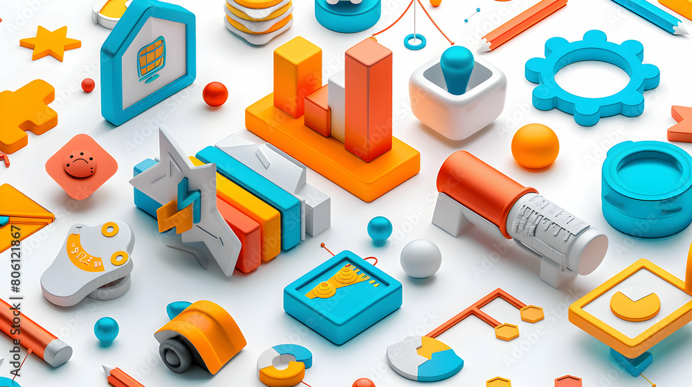 Cartoon 3D Icon for Marketing Strategy and Planning - Perfect for ...