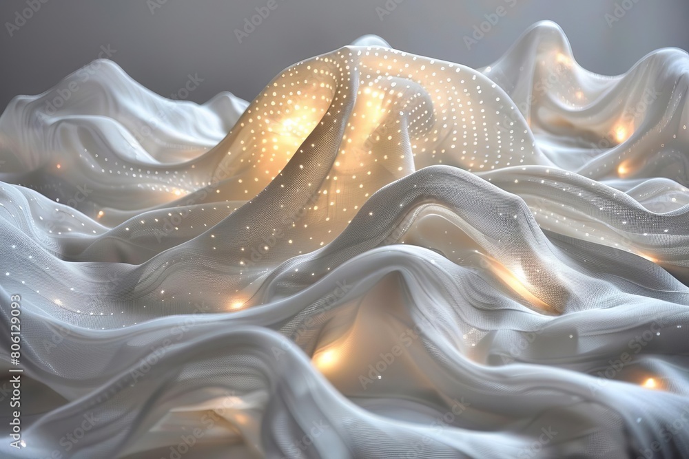 Futuristic fabric with integrated LED lighting, blending technology and ...
