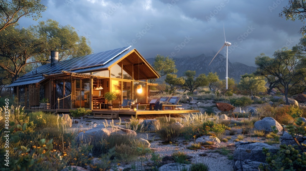 the harmony of nature and technology with a sustainable off-grid ...