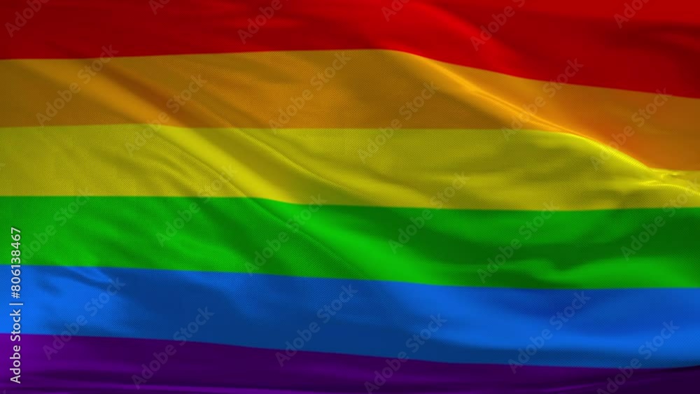 Rainbow LGBT pride flag. Lesbian lgbtq flag video waving in wind ...