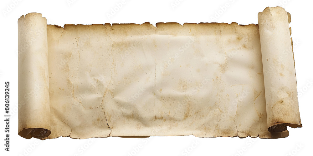 old scroll paper, vintage paper, old paper isolated on white, paper ...