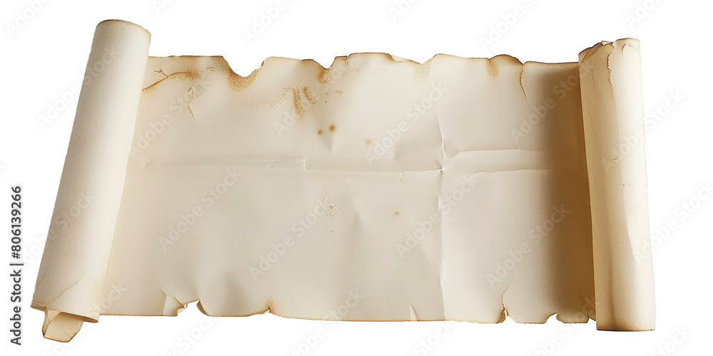 old scroll paper, vintage paper, old paper isolated on white, paper ...
