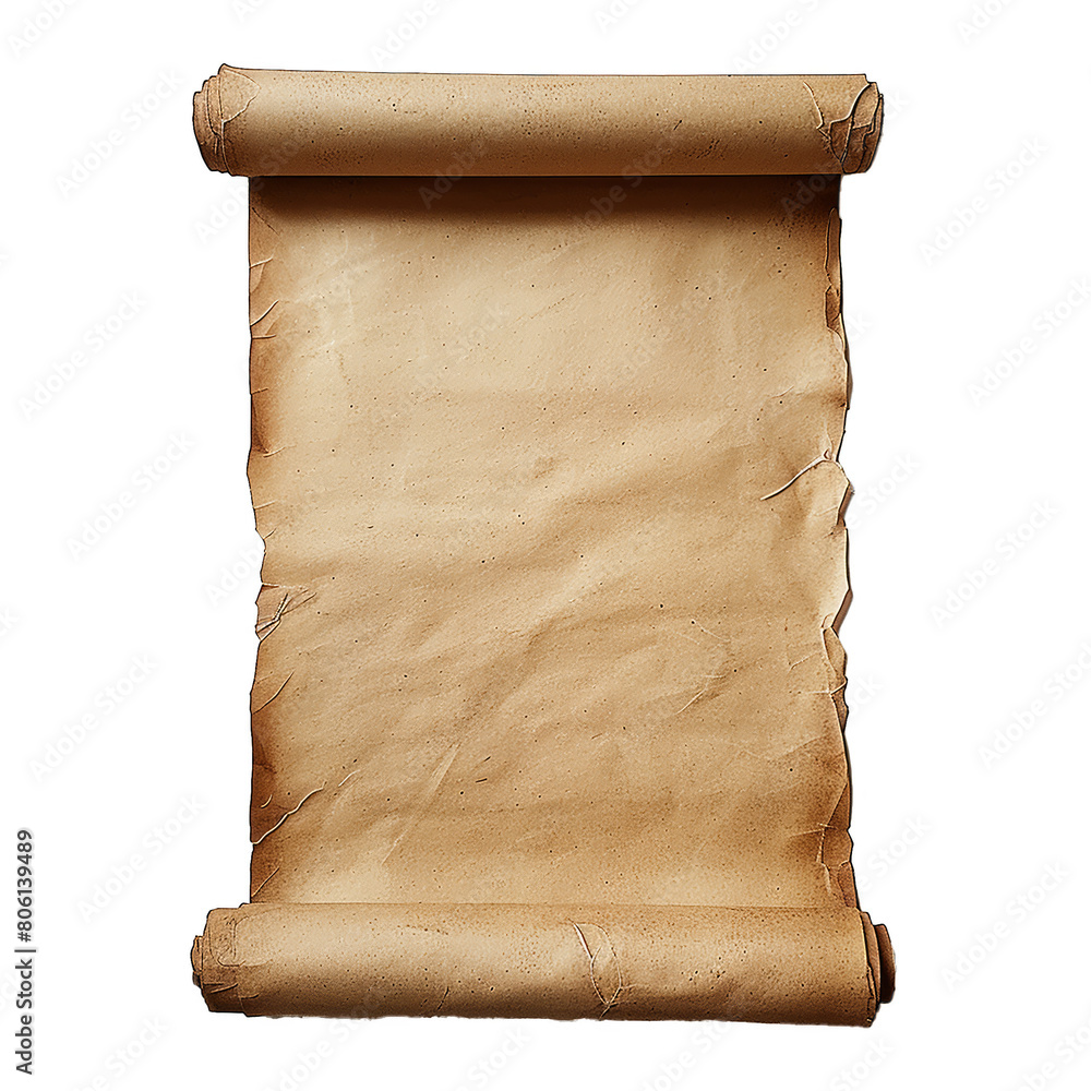 old scroll paper, vintage paper, old paper isolated on white, paper ...