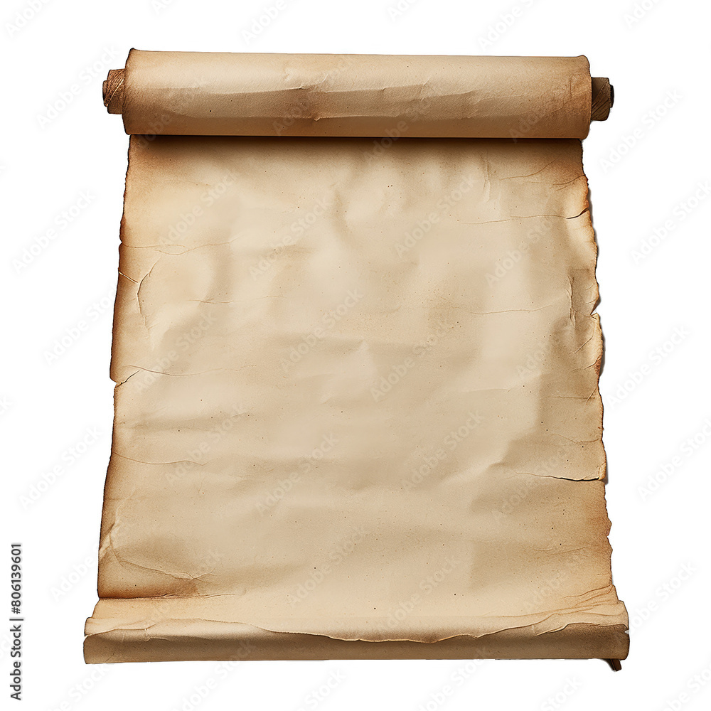 old scroll paper, vintage paper, old paper isolated on white, paper ...