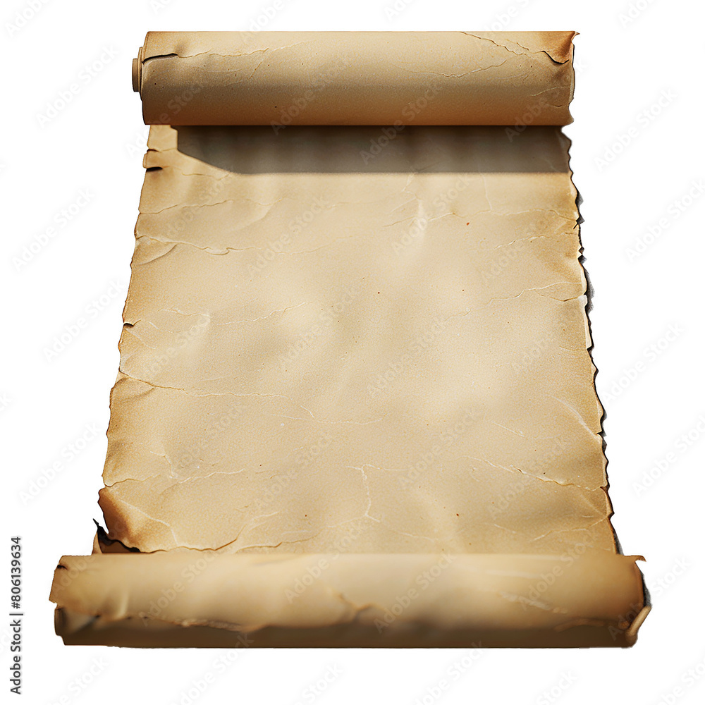 old scroll paper, vintage paper, old paper isolated on white, paper ...