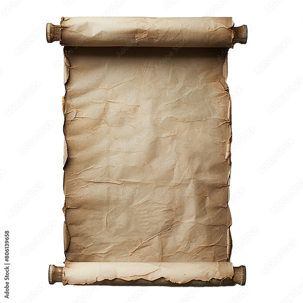 old scroll paper, vintage paper, old paper isolated on white, paper ripped message,torn paper ...