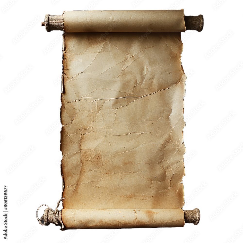 old scroll paper, vintage paper, old paper isolated on white, paper ...