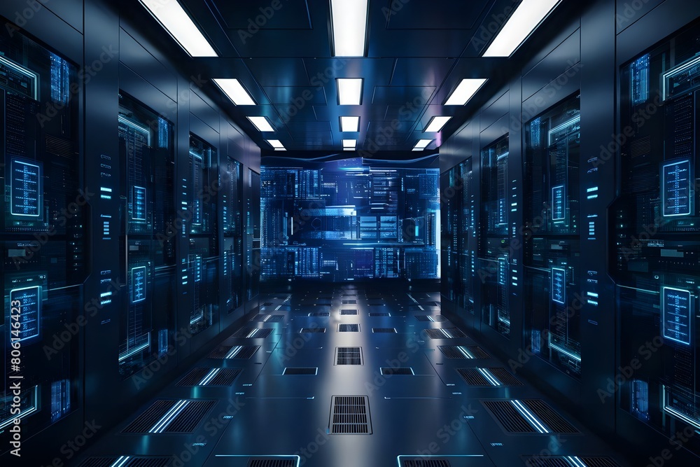 data center server room mainframe computer cloud computing colocation ...