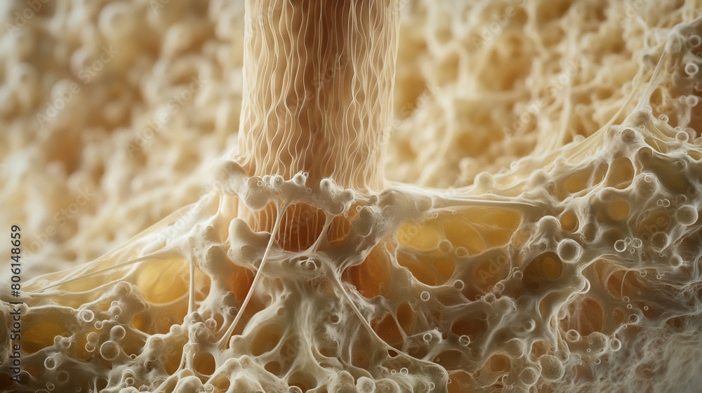 mushroom microscopic structure fully opened and ultra view Stock ...