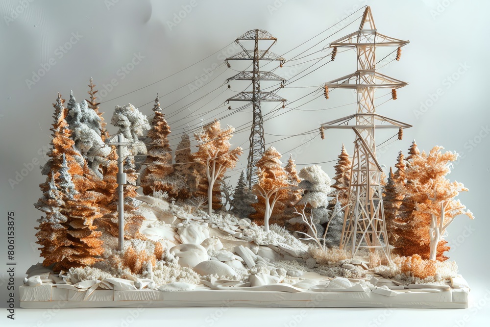 Sculpt a clay sculpture representing a unique perspective of power ...