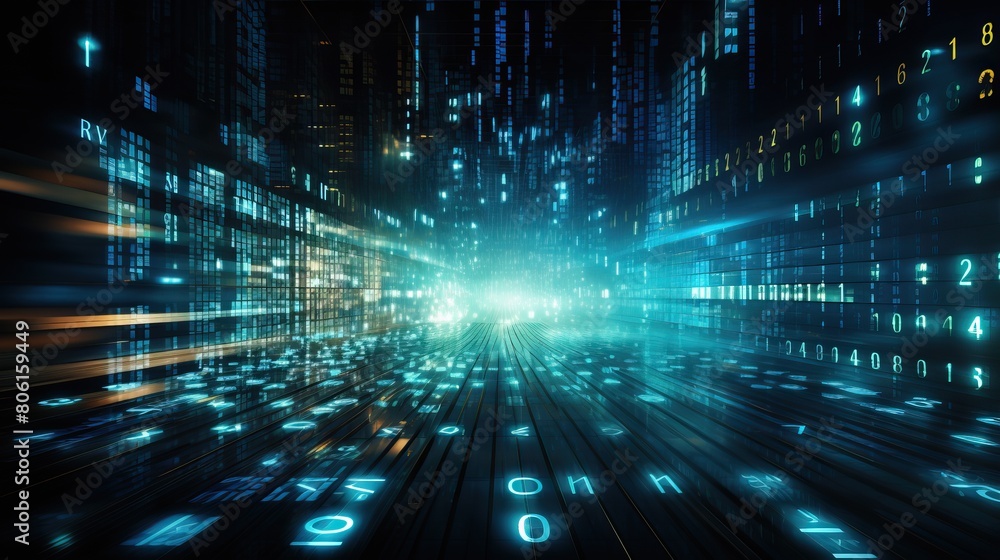 ASCII art of a binary tunnel Stock Illustration | Adobe Stock