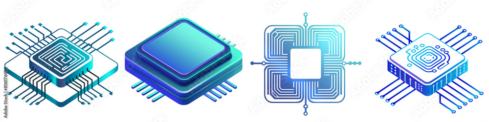 CPU clipart collection, symbol, logos, icons isolated on transparent ...