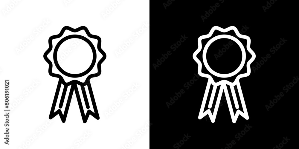 Certification Badge Icon Set. Accreditation Ribbon Vector Symbol. Stock ...