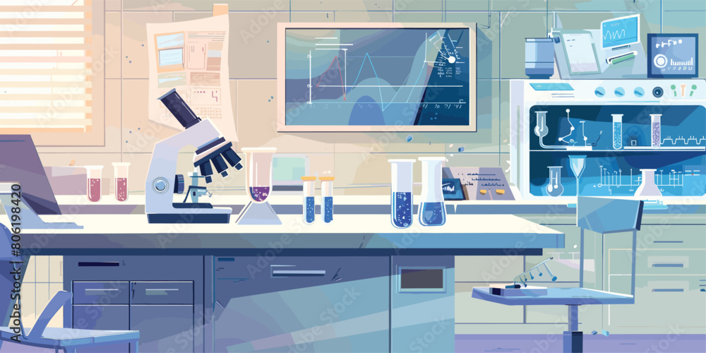 Futuristic Cryonics Laboratory Interior with High-Tech Equipment ...