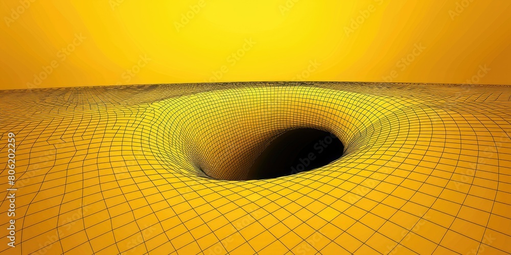 3d wireframe of an object in the shape of wormhole, vector illustration ...