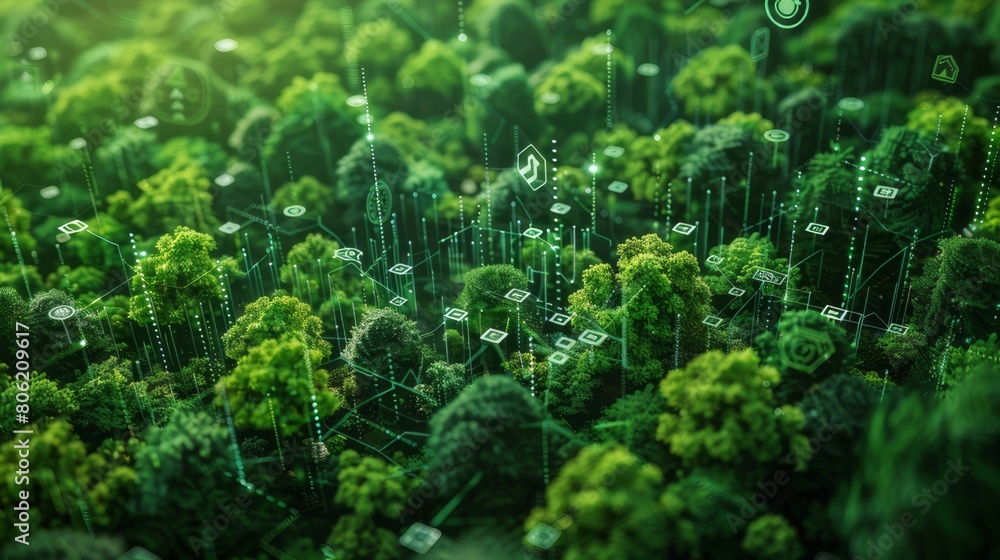 High technology and ecology. Digital modeling of natural resources. Eco ...