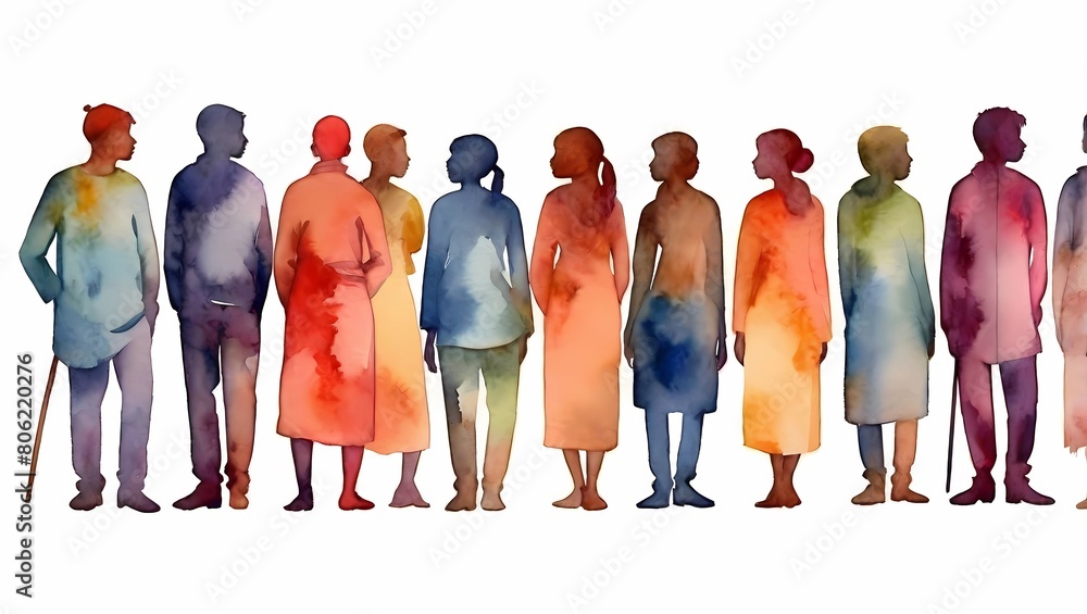 Trabajo en equipo: Siluetas de gente trabajando juntas, formando un ...