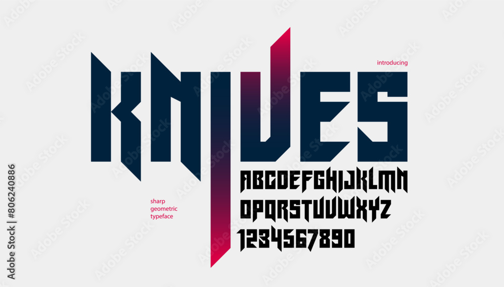 Sharp and bold gothic font for logo creation of for headlines, edgy ...