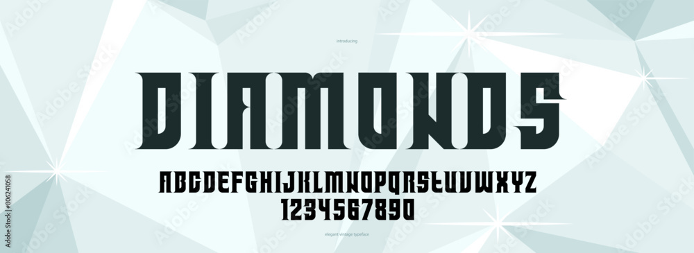 Elegant but bold and strong font for logo creation, vector luxury ...